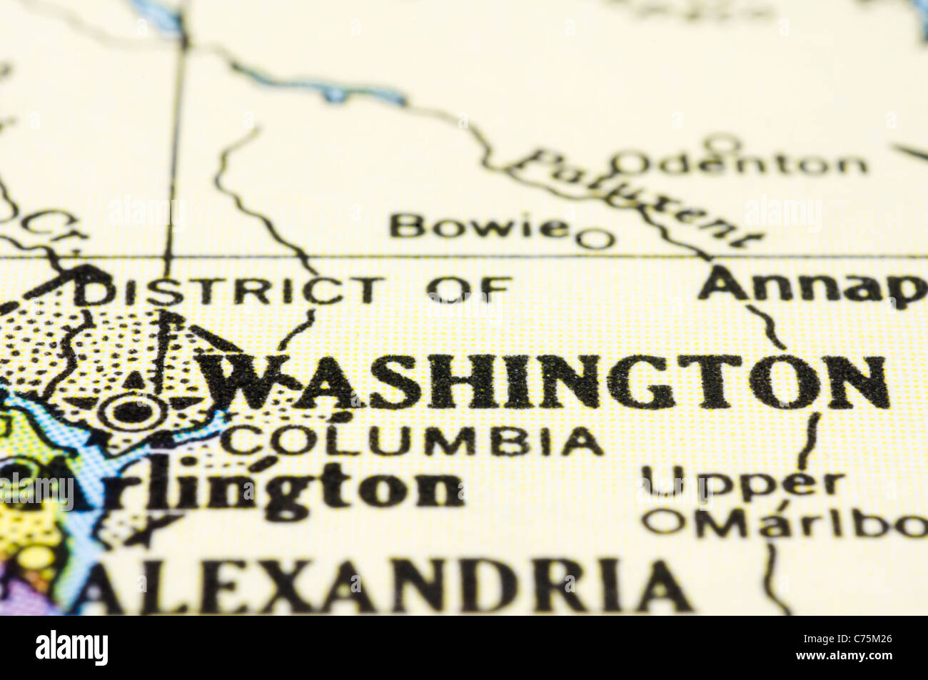 Washington dc map map hi-res stock photography and images - Alamy