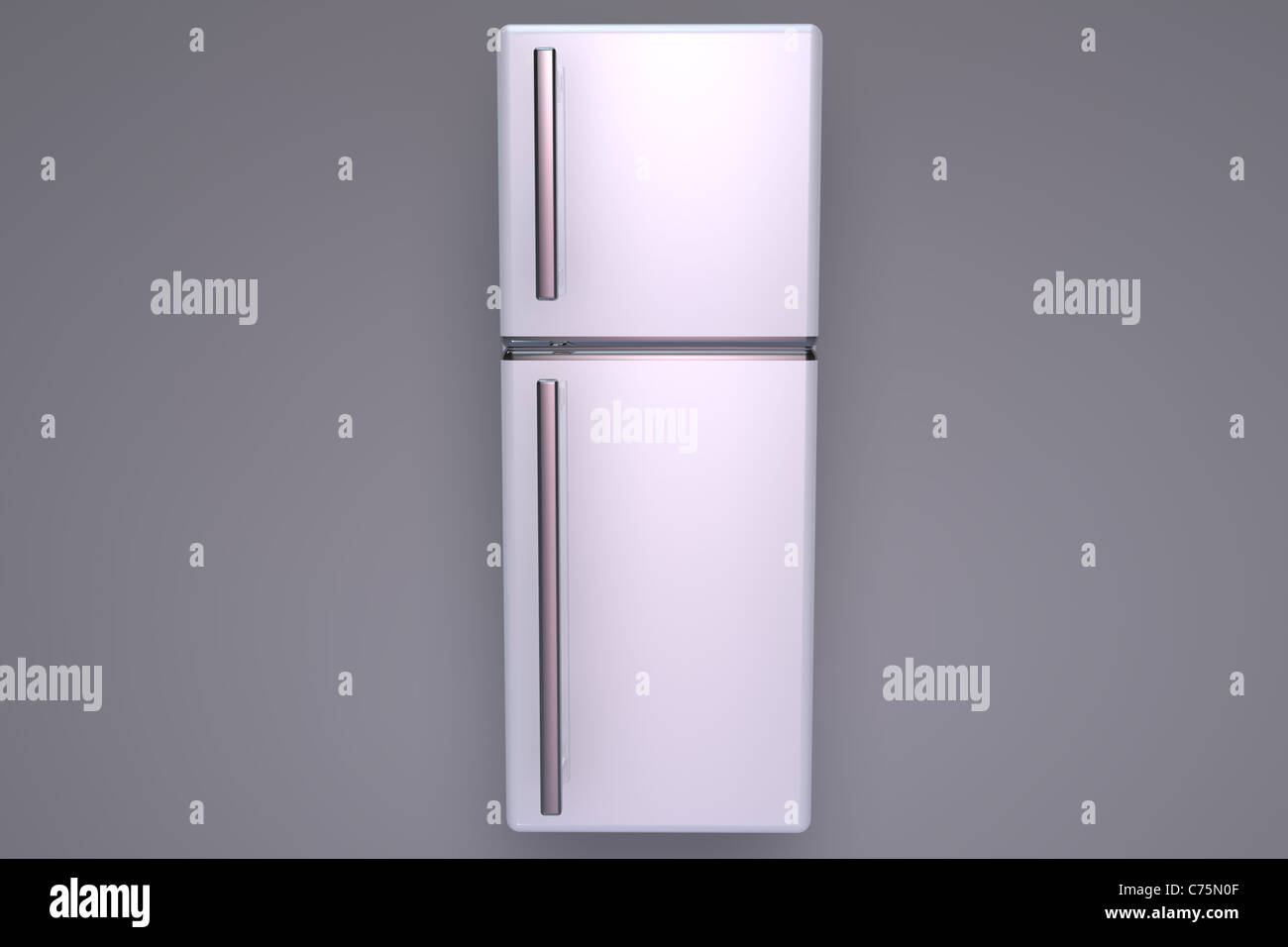 Illustration of a closed fridge - Front view Stock Photo - Alamy