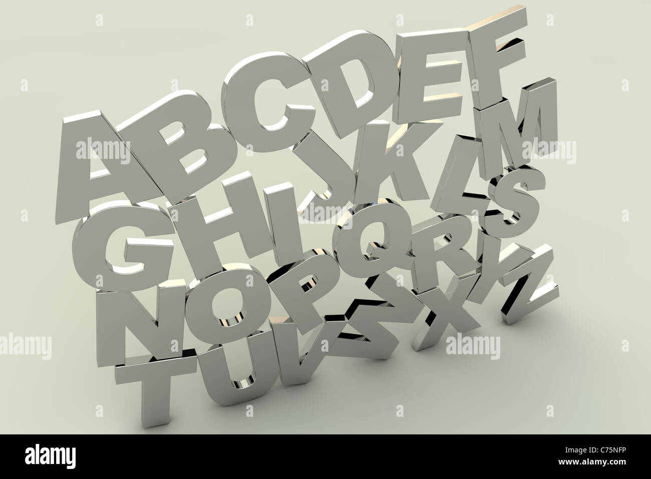 Illustration of alphabet in 3d Stock Photo - Alamy