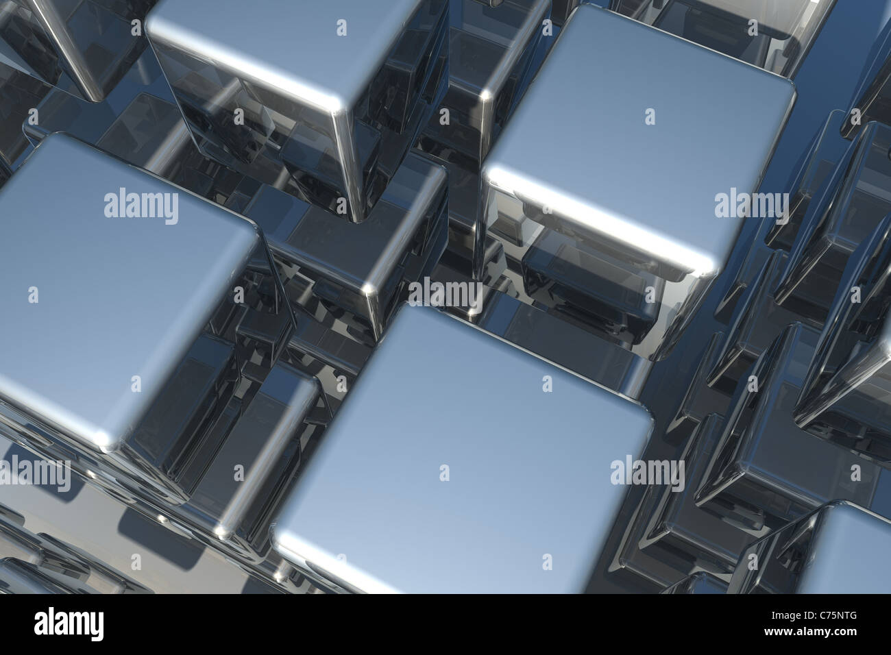 3d illustration of abstract cubes Stock Photo - Alamy