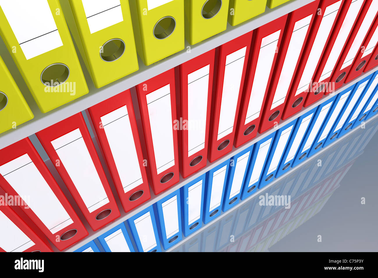 Illustration of a archive folders Stock Photo - Alamy