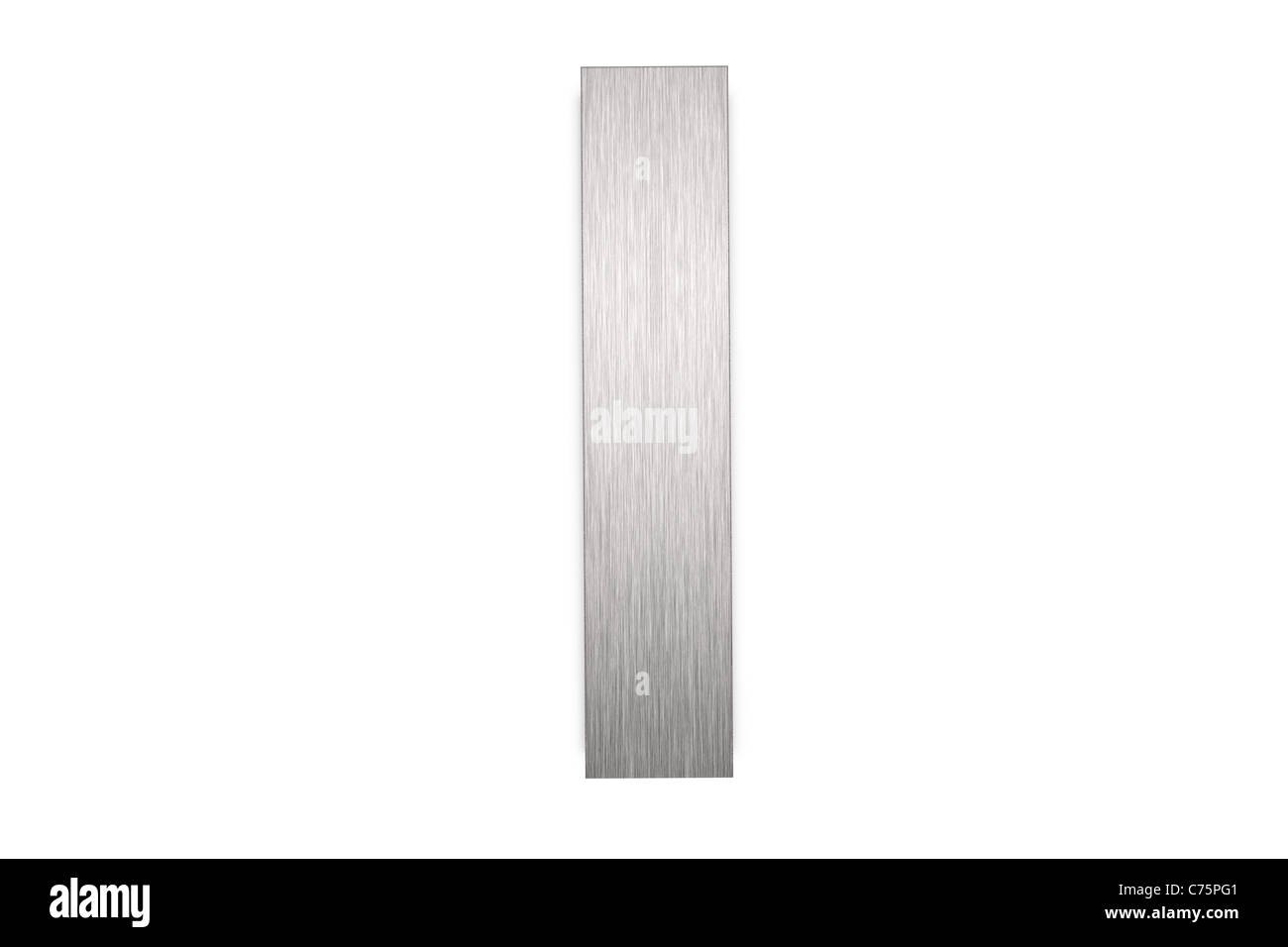 Brushed metal letter i Stock Photo - Alamy