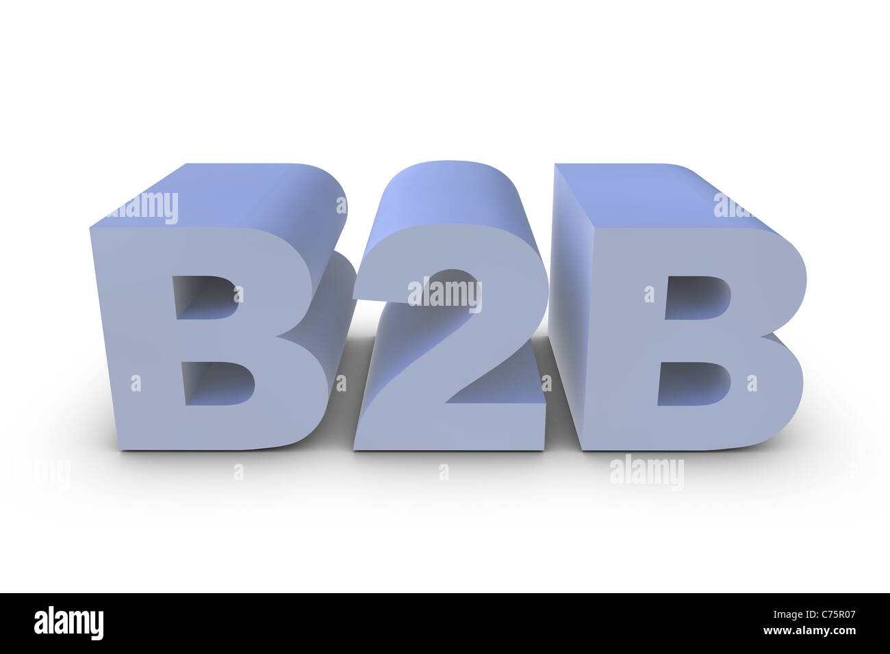 Illustration of a B2B letter in 3D Stock Photo - Alamy