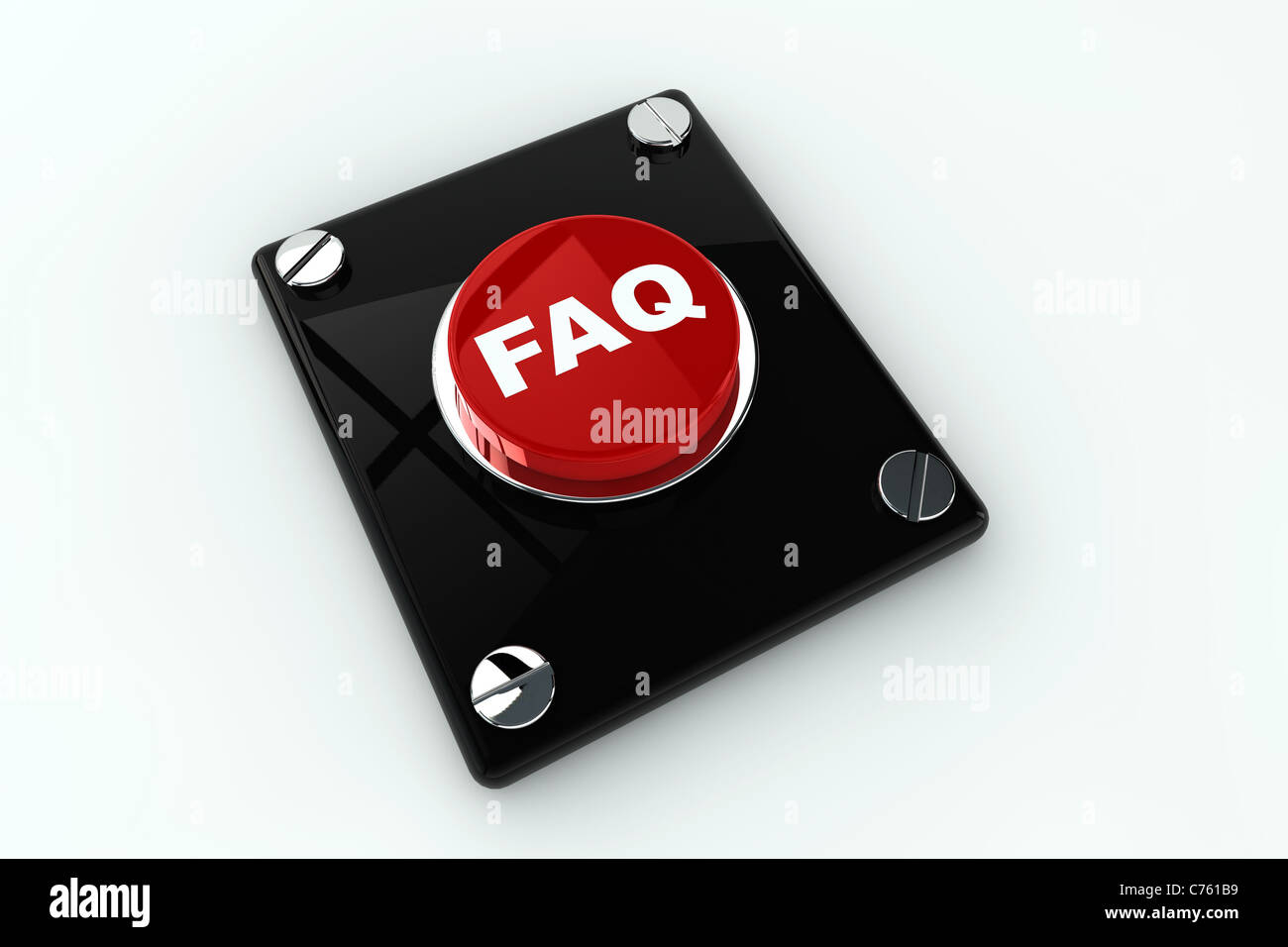 FAQ push button with screw Stock Photo - Alamy