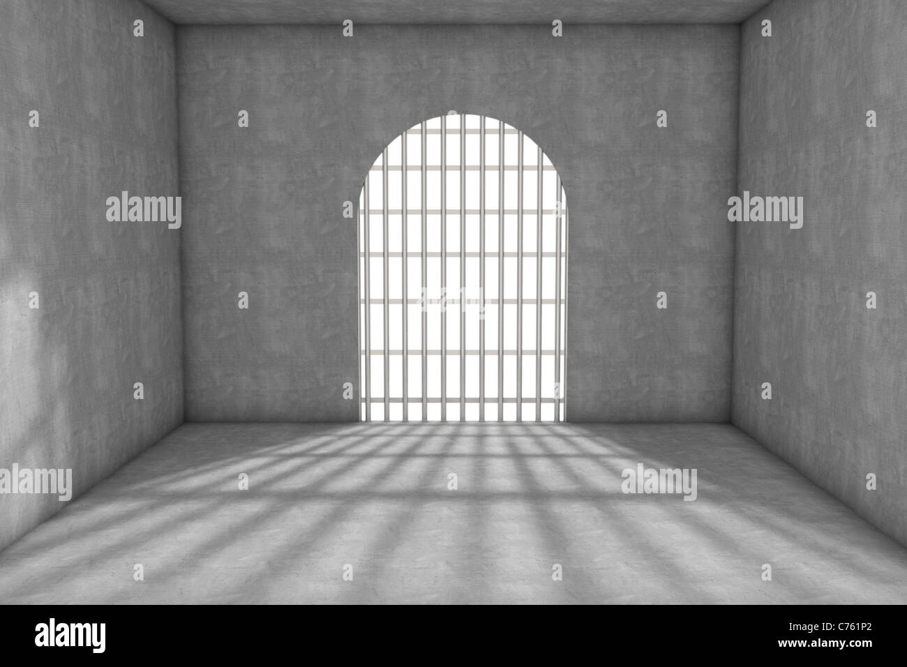 3d prison cell with lattices Stock Photo - Alamy