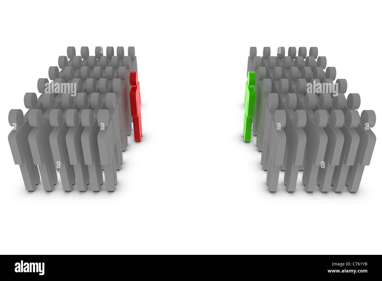 Group is opposed to - leadership Stock Photo - Alamy