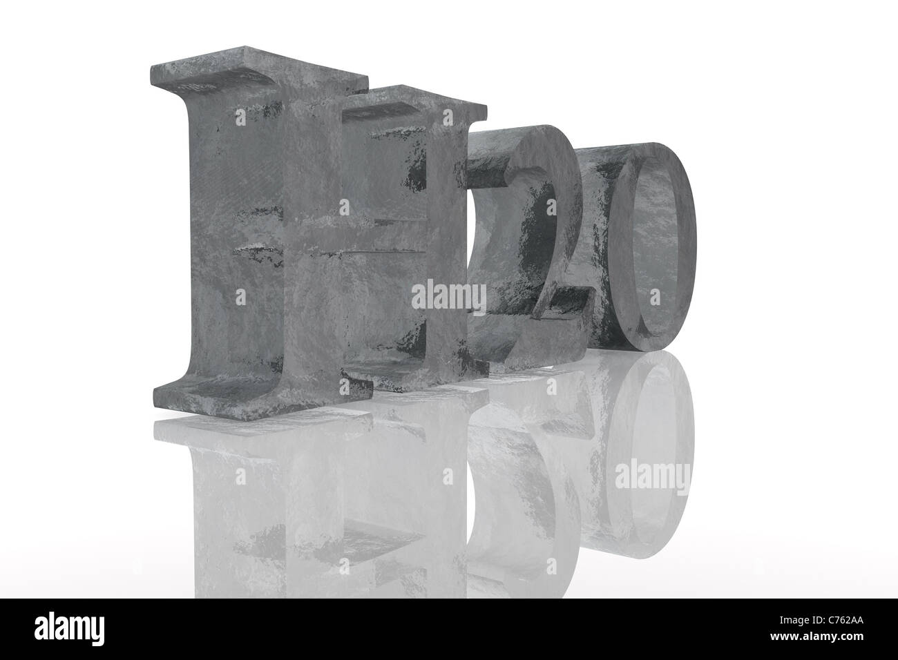 H20 letter written in water Stock Photo - Alamy