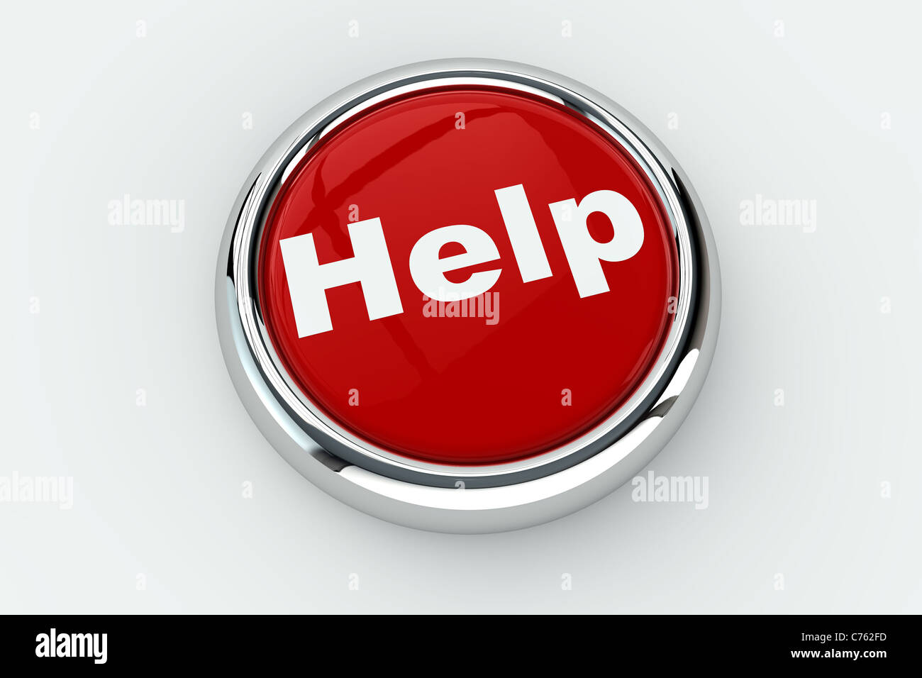 Red help push button Stock Photo - Alamy