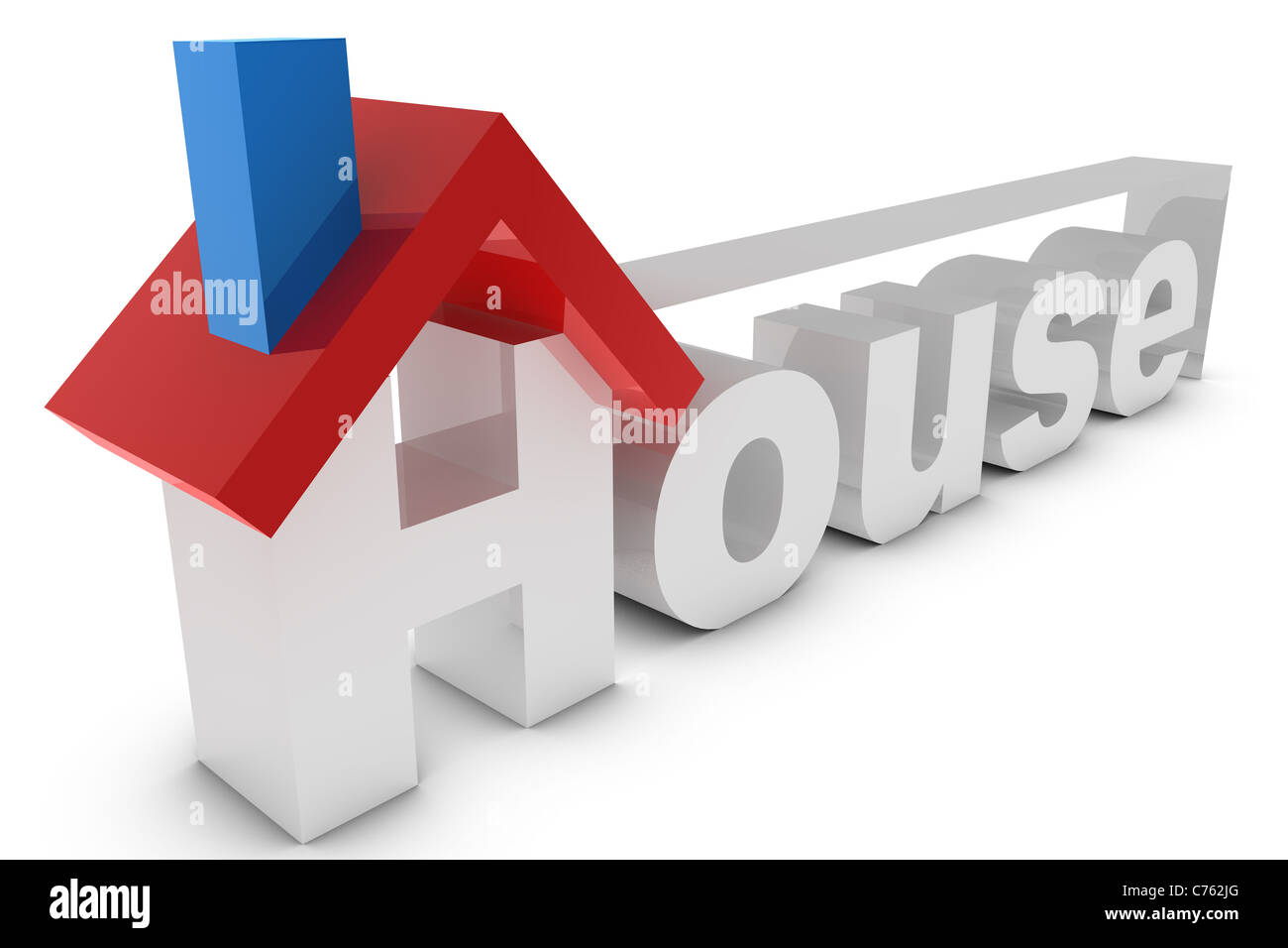 3d house letter Stock Photo - Alamy
