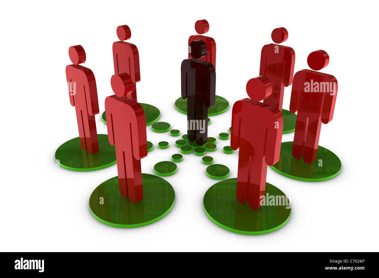3D Human network - white background Stock Photo - Alamy