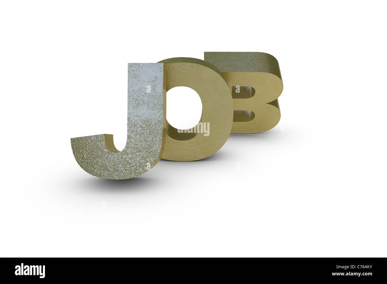 Job letter written in gold Stock Photo - Alamy