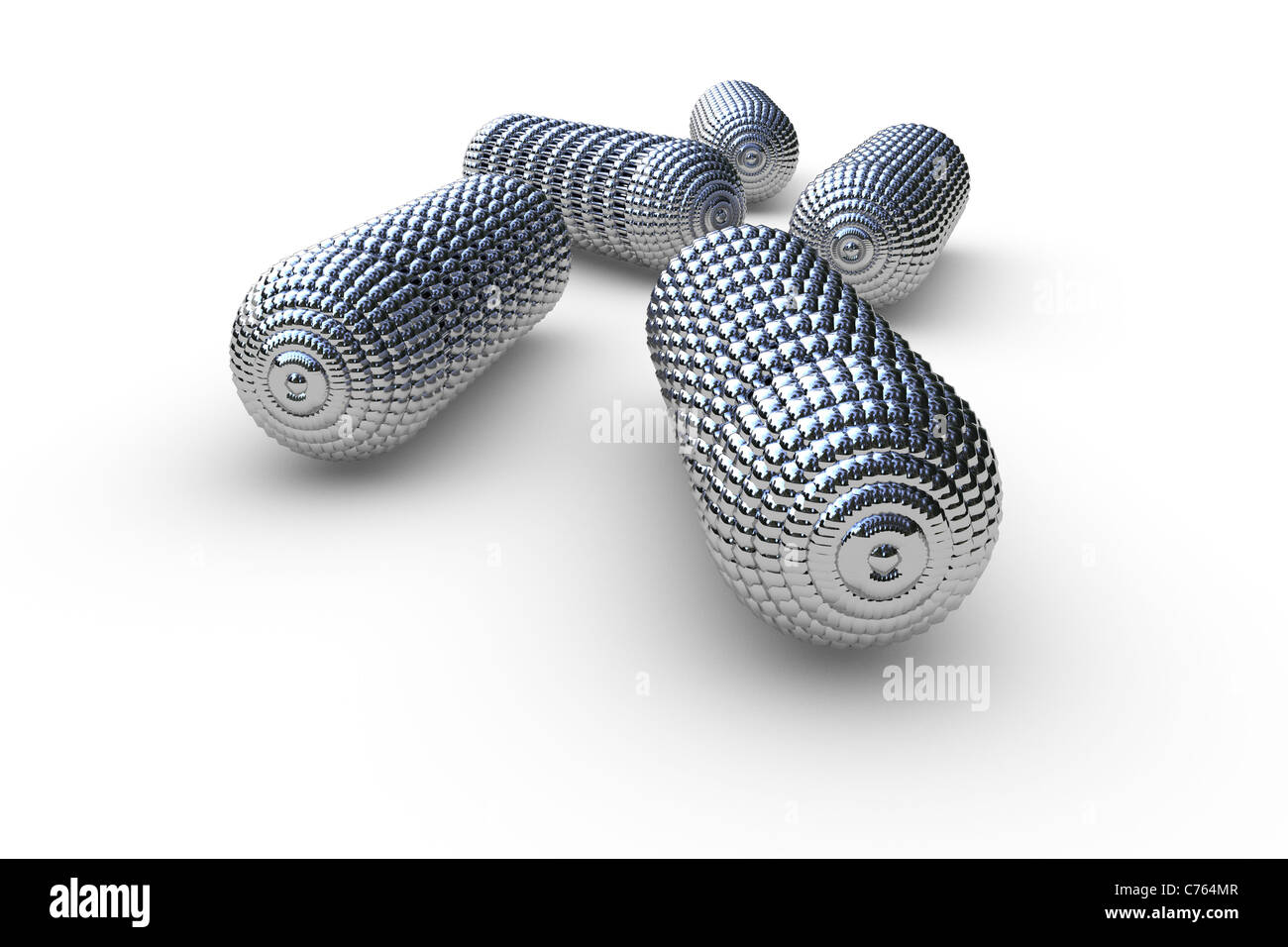 Rendering metal capsules Stock Photo - Alamy