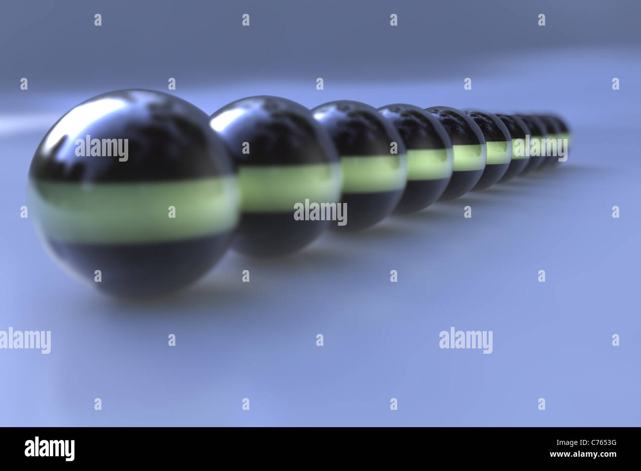 3D spheres depth of field Stock Photo - Alamy