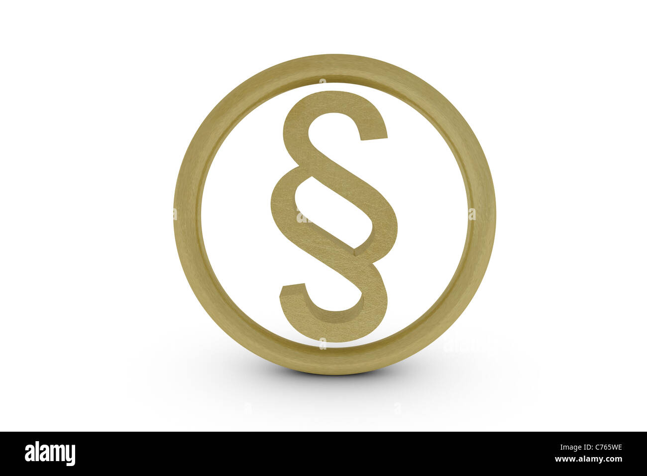 Gold paragraph symbol - illustration Stock Photo - Alamy