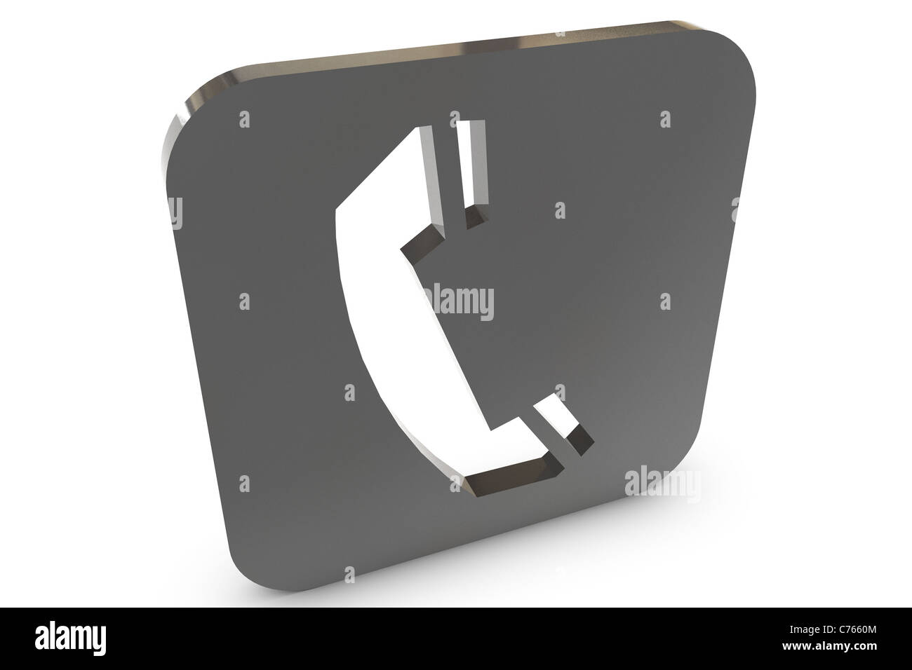 Phone symbol on white background Stock Photo - Alamy