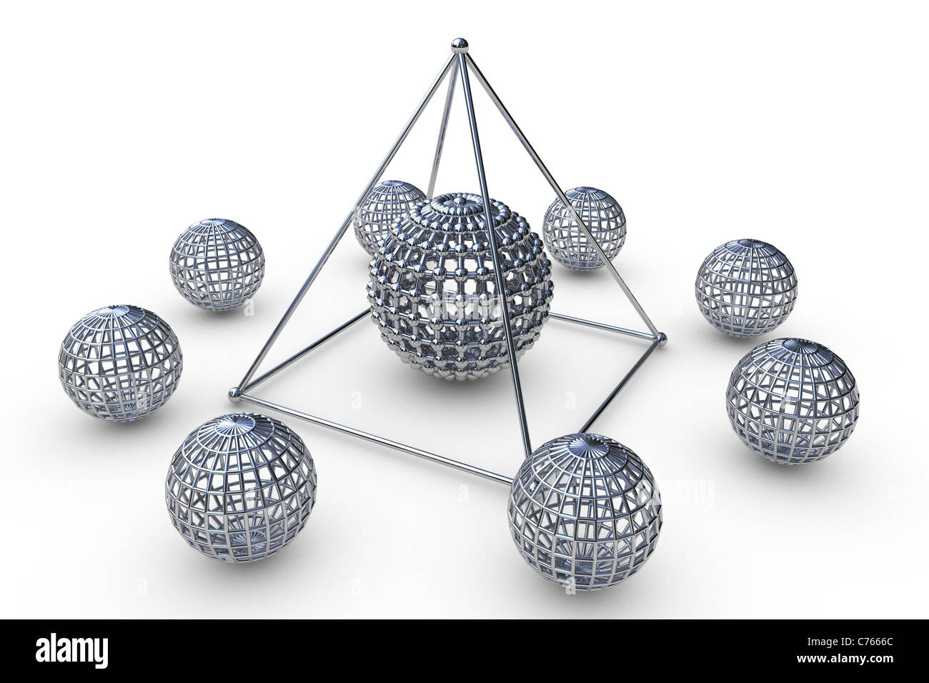 Steel space frame structure Cut Out Stock Images & Pictures - Alamy