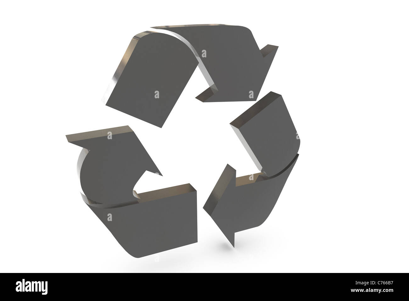 Recycle symbol isolated over white background Stock Photo - Alamy