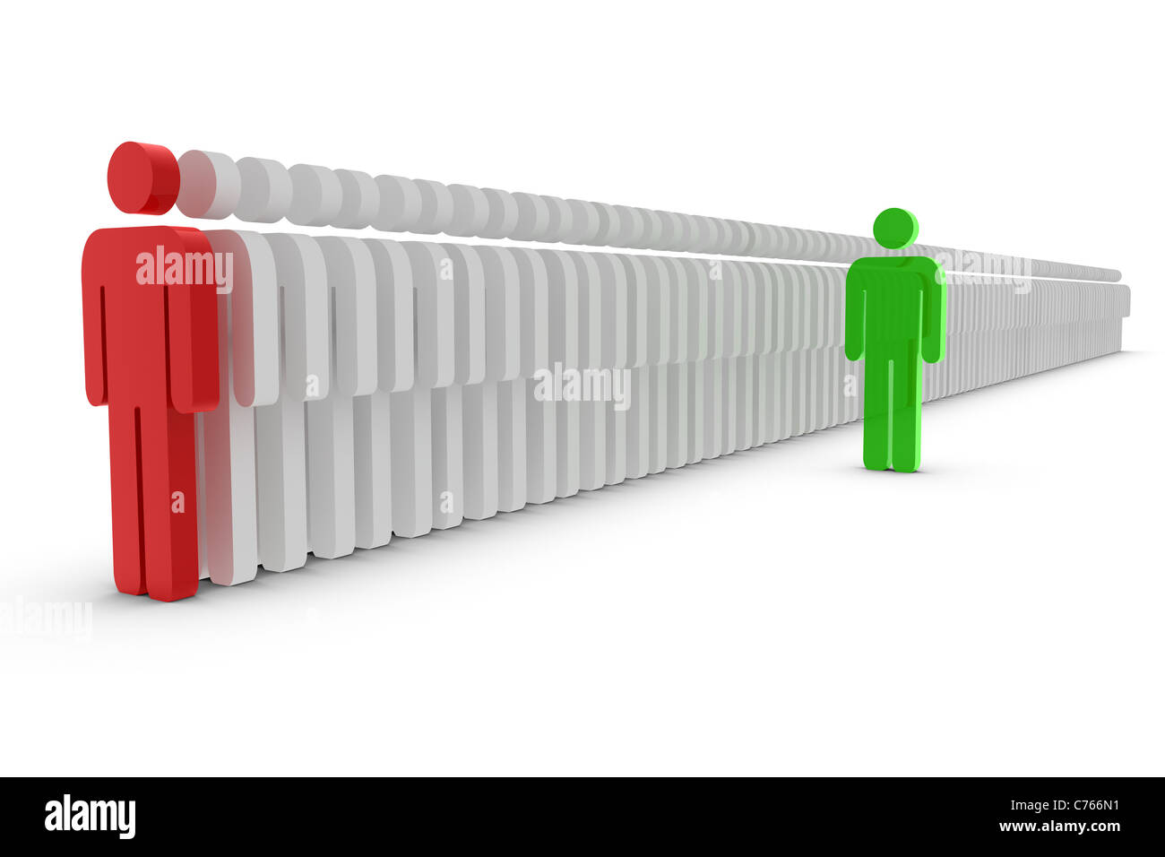 Opposite character on white background Stock Photo - Alamy