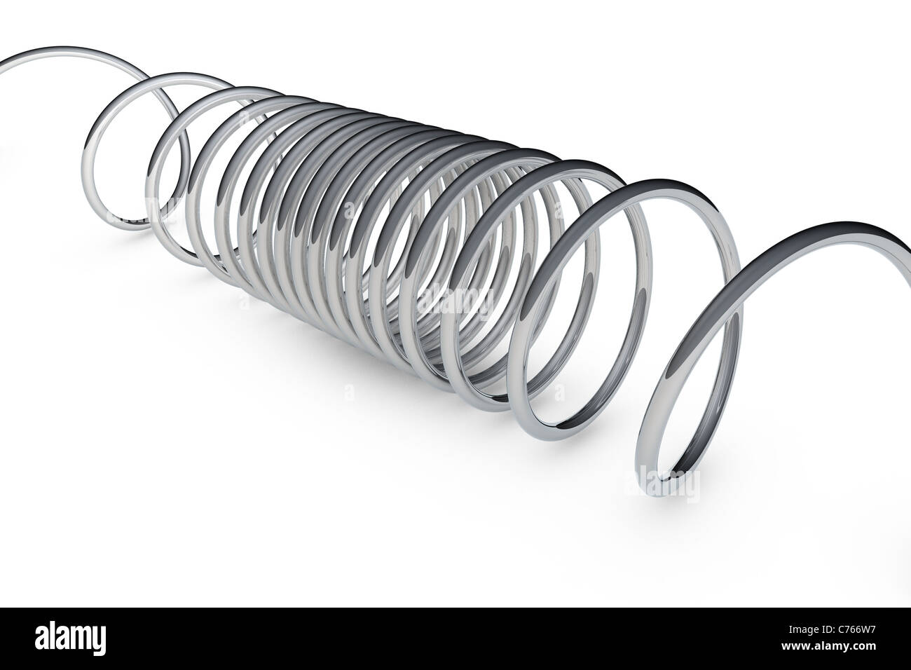 Steel springs on white background Stock Photo - Alamy
