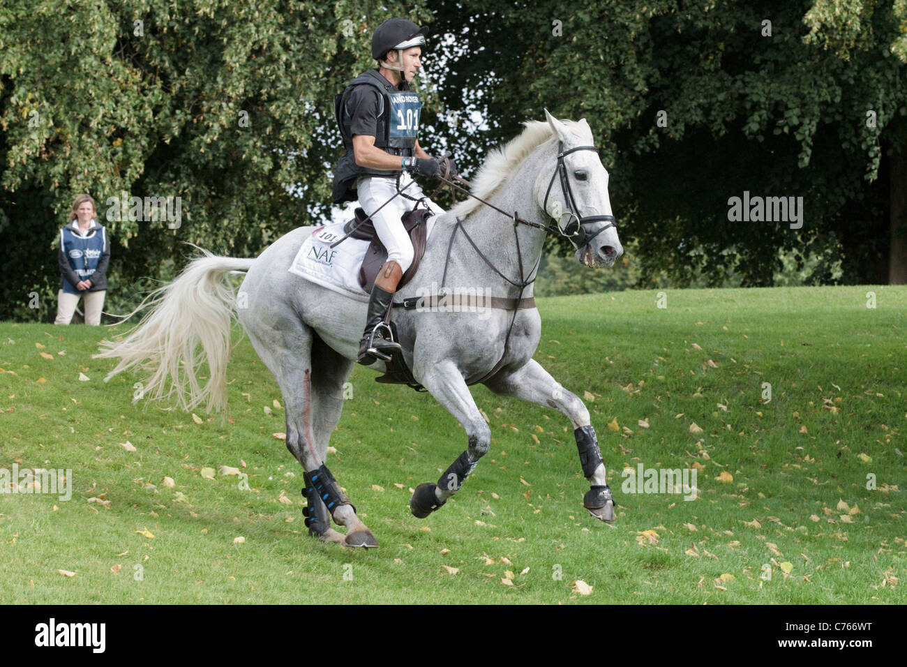 Neil Spratt riding Upleadon at Burghley 2011 Stock Photo - Alamy