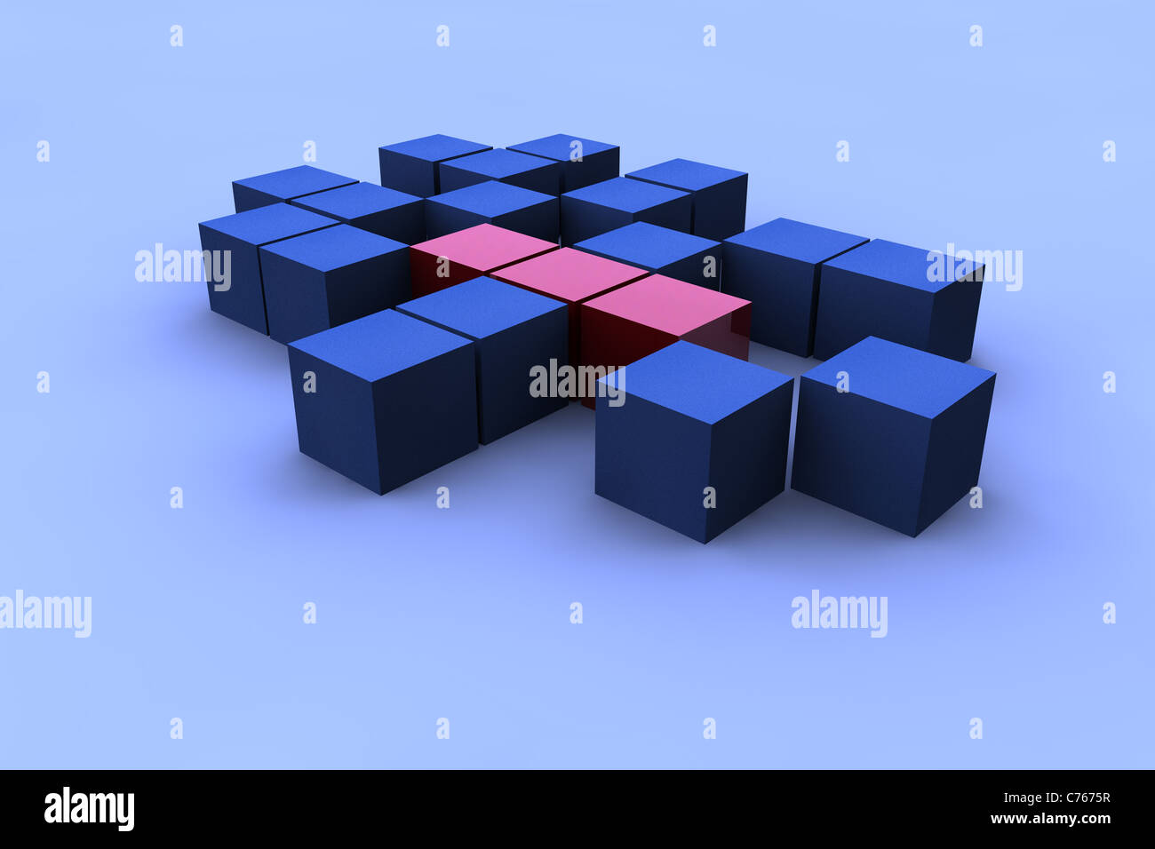 3dimensional render abstract square Stock Photo - Alamy