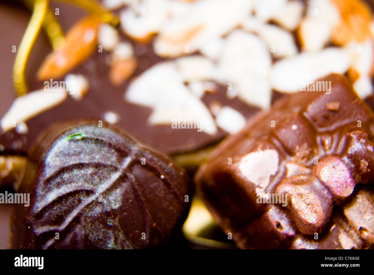 Chocolate candy truffles and toffee Stock Photo - Alamy