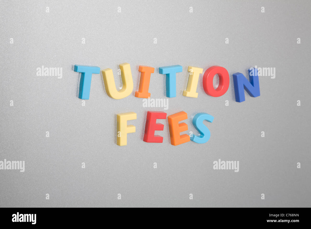 Tuition Fees Word Spelling Stock Photo - Alamy