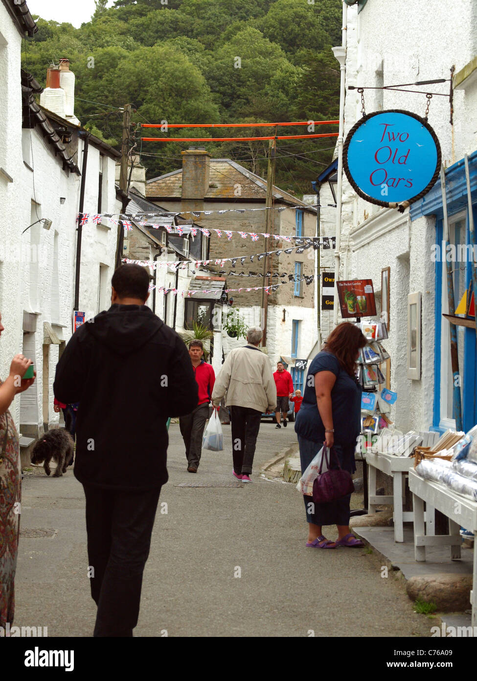 Shopping, Polperro, Cornwall Stock Photo - Alamy