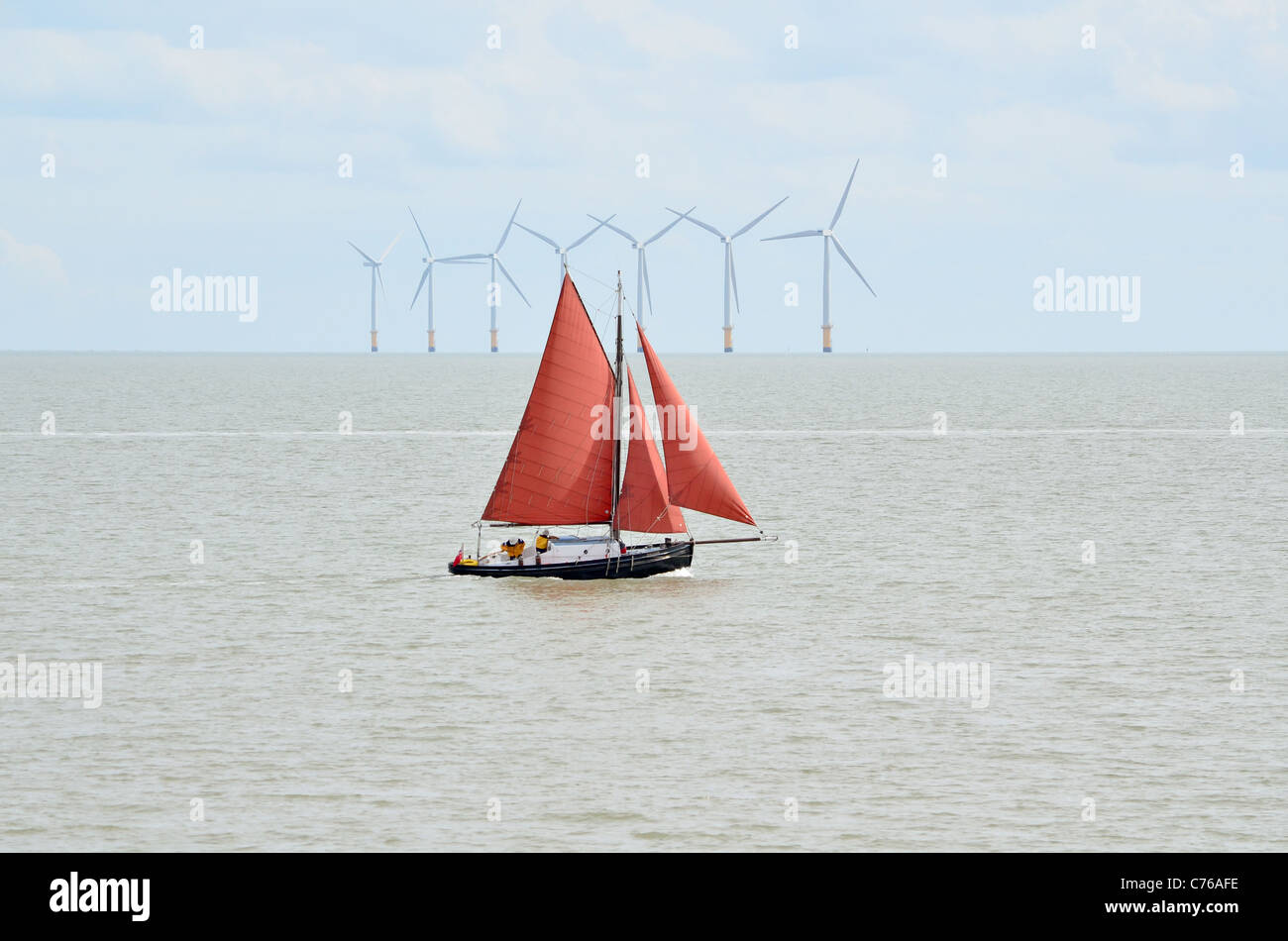Wind turbine ocean boat hi-res stock photography and images - Alamy