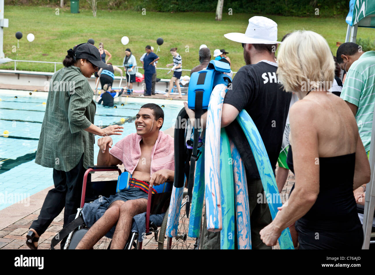 Acquired brain injury patients with disabilities participate in an ...