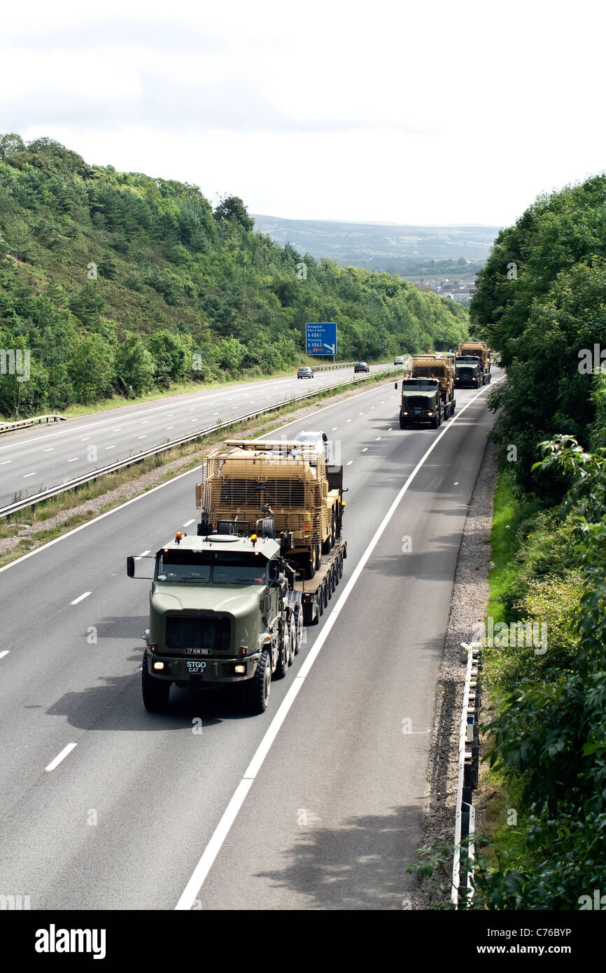 Army convoy of trucks and vehicles Stock Photo - Alamy