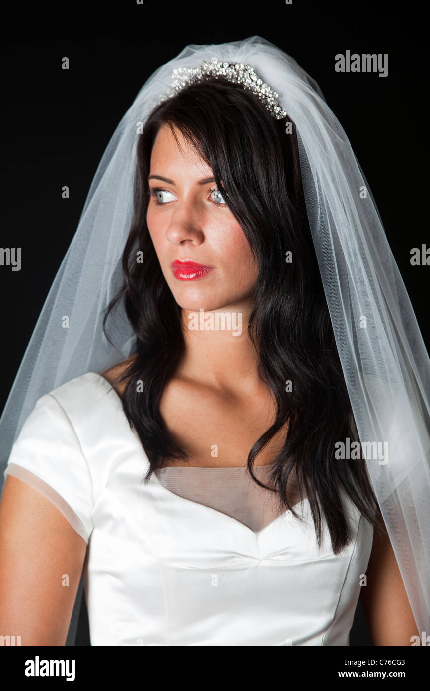 Studio shot of bride Stock Photo - Alamy