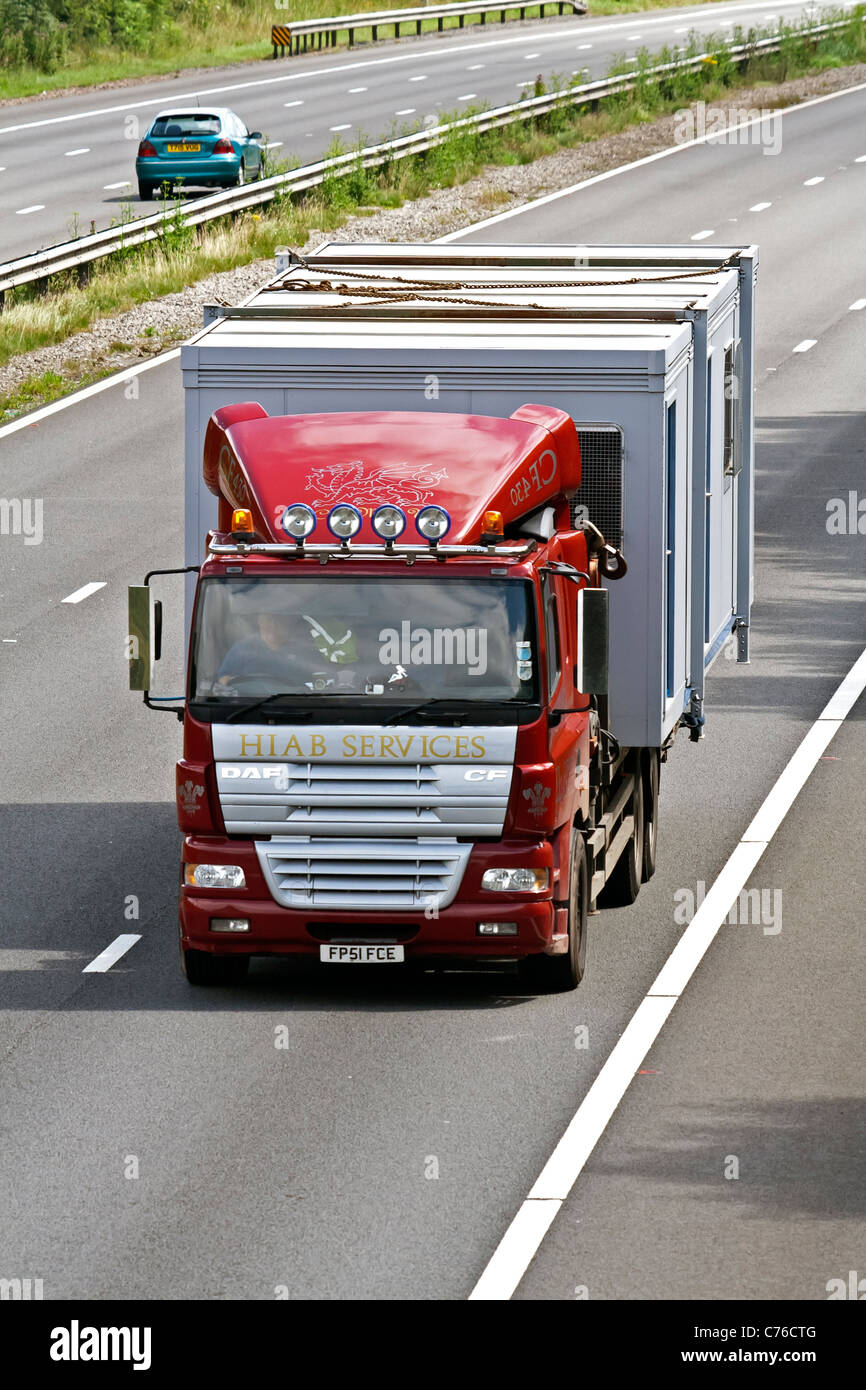 Lorries or trucks on a motorway or road Stock Photo - Alamy