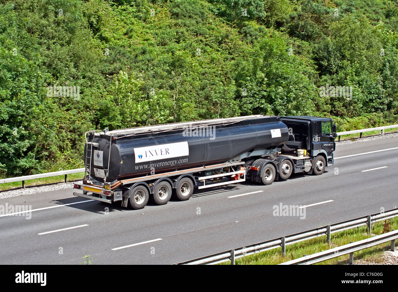 Tanker lorry or truck on road or motorway Stock Photo - Alamy