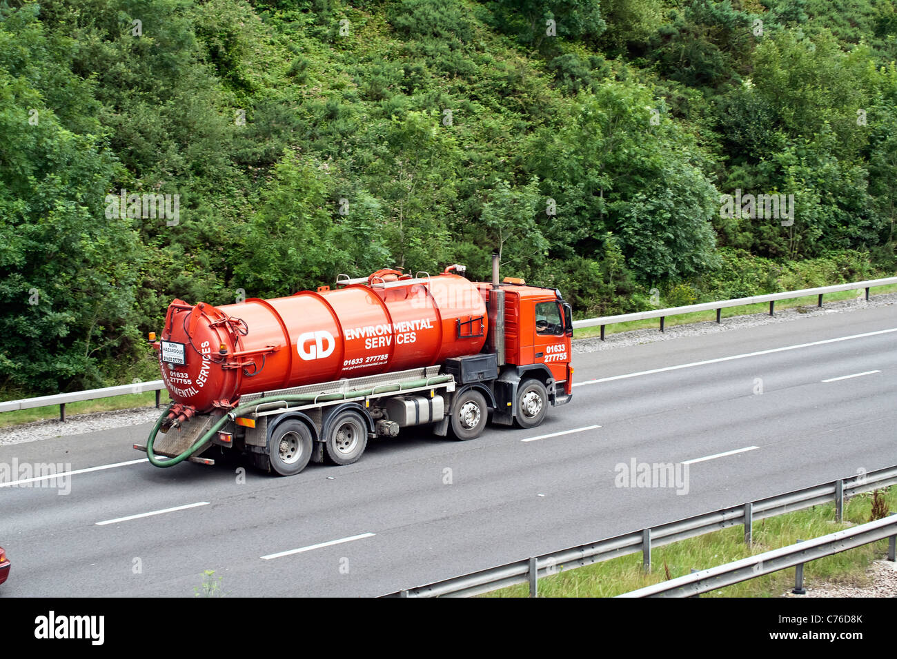 Tanker lorry or truck on road or motorway Stock Photo - Alamy