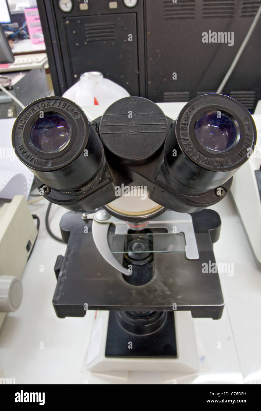 microscope in the laboratory Stock Photo - Alamy