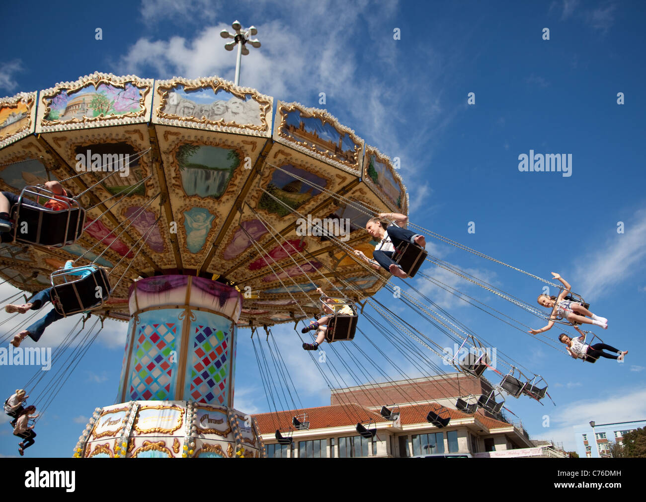 Fairground ride. Fairground at Bournemouth Beach England UK Stock Photo ...