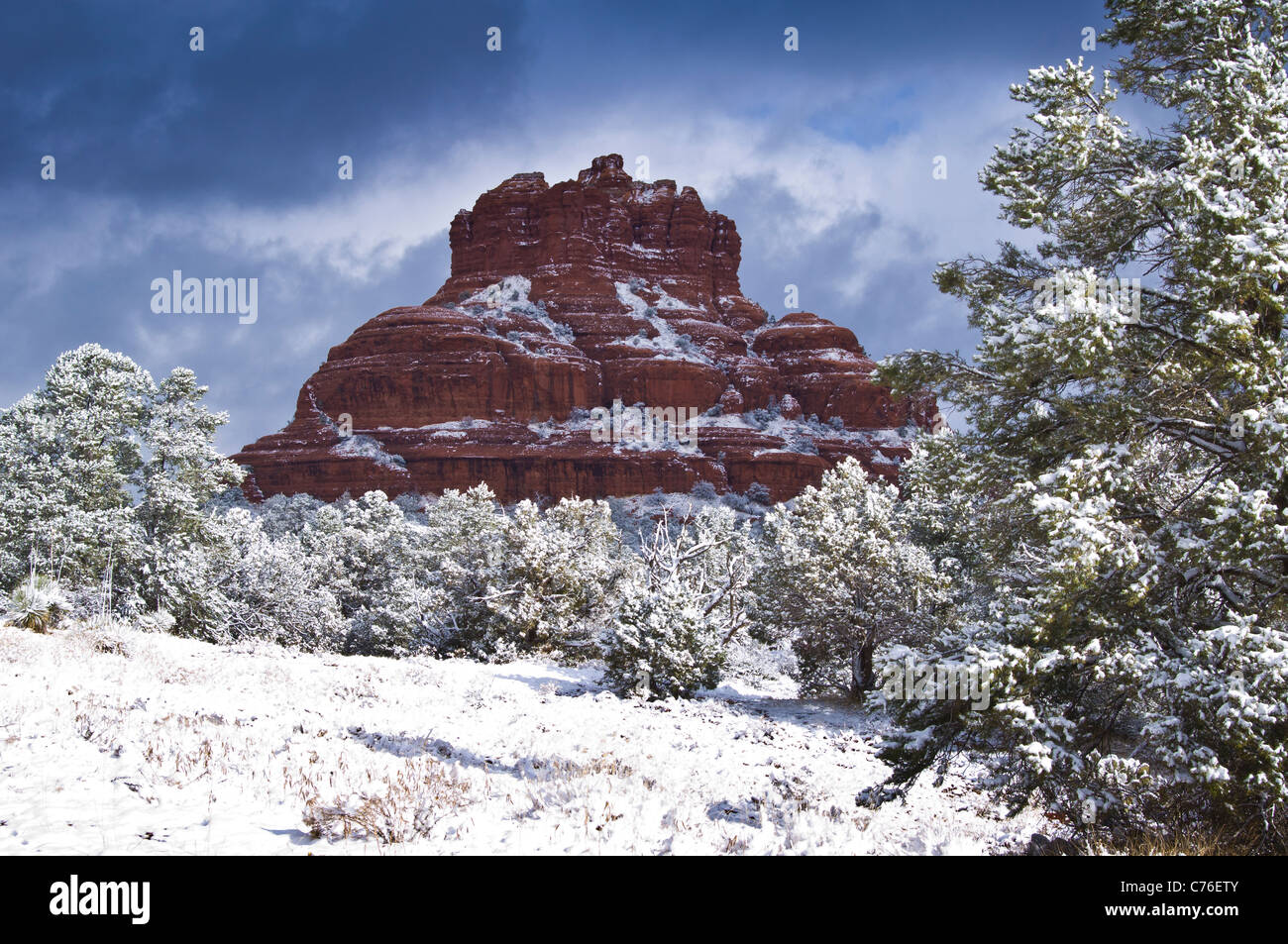 The famous rock formation called "Bell Rock" south of Sedona off of ...