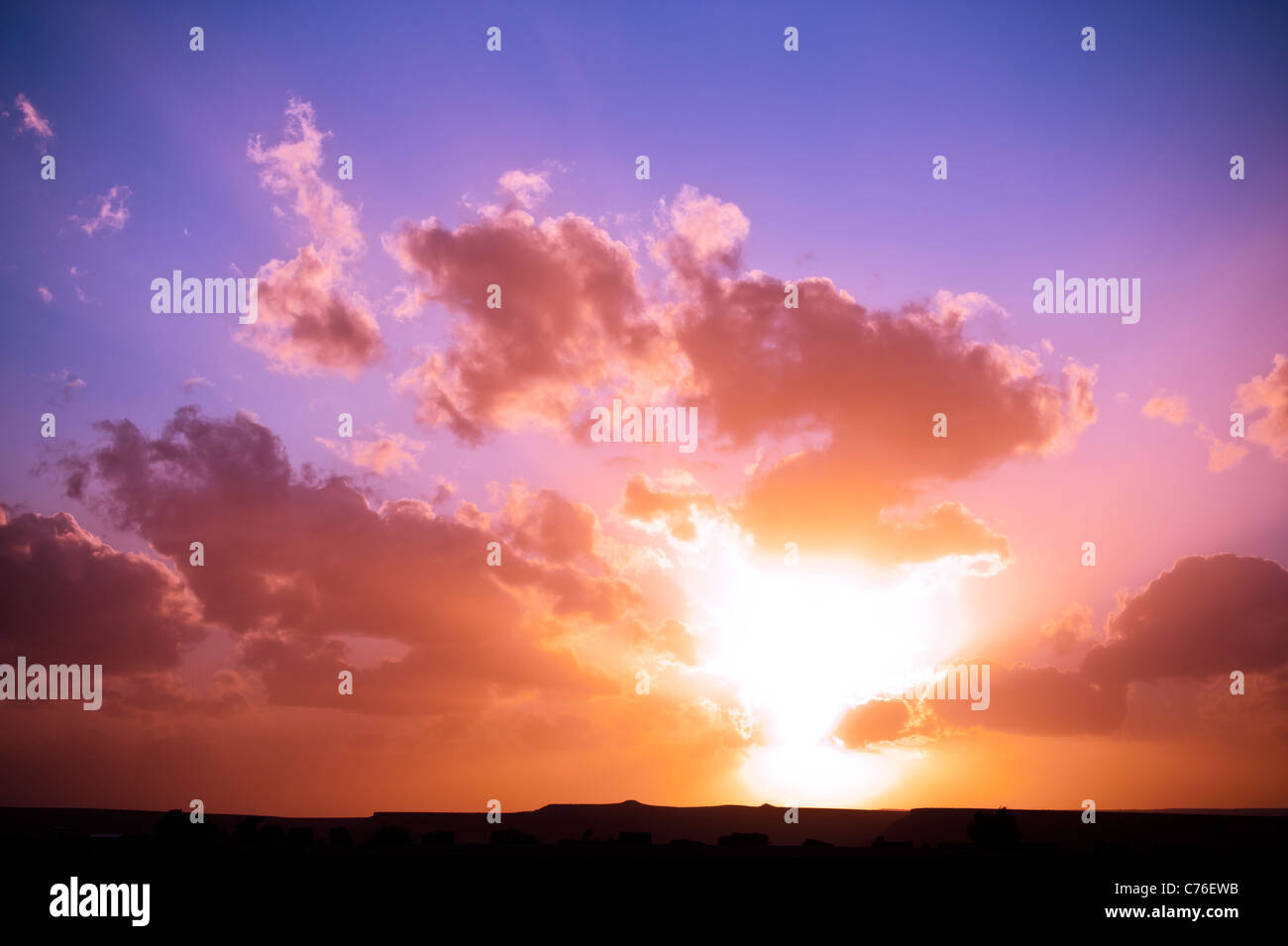 An incredible sunset over the Colorado Plateau area's of northern ...