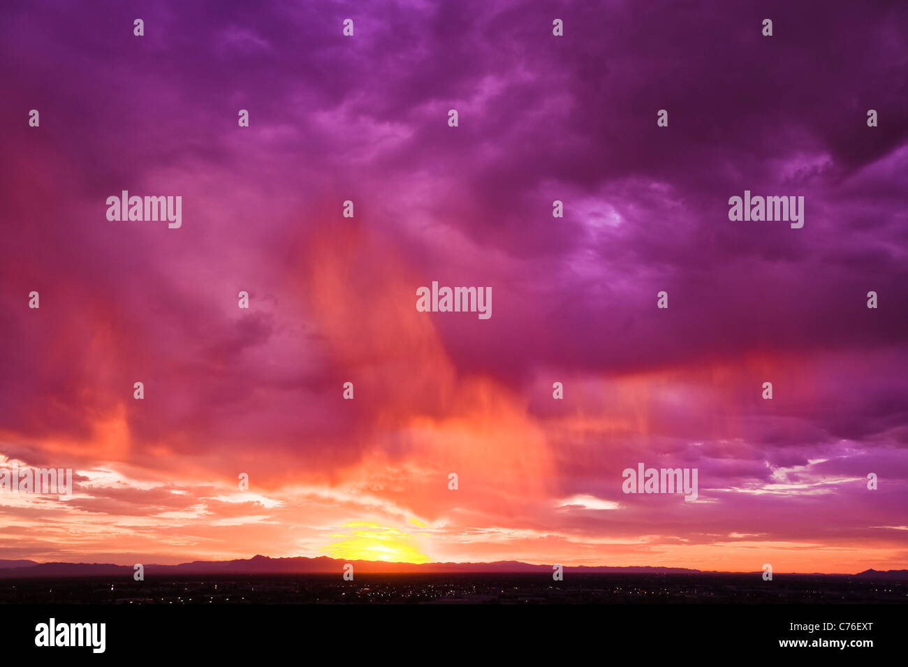 A beautiful sunrise from Sunray Park in Ahwatukee/Phx. Arizona Stock ...