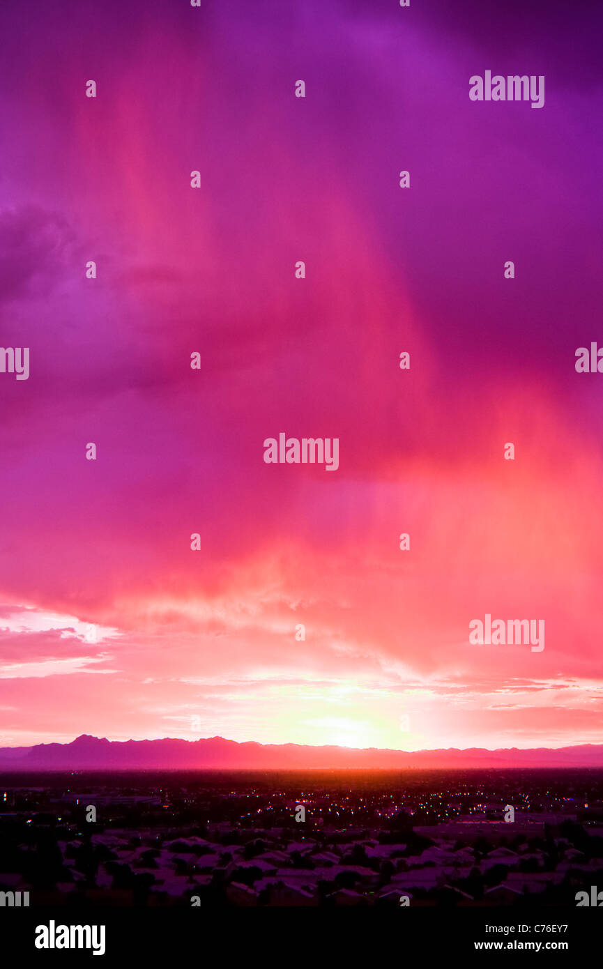 A beautiful sunrise from Sunray Park in Ahwatukee/Phx. Arizona Stock ...