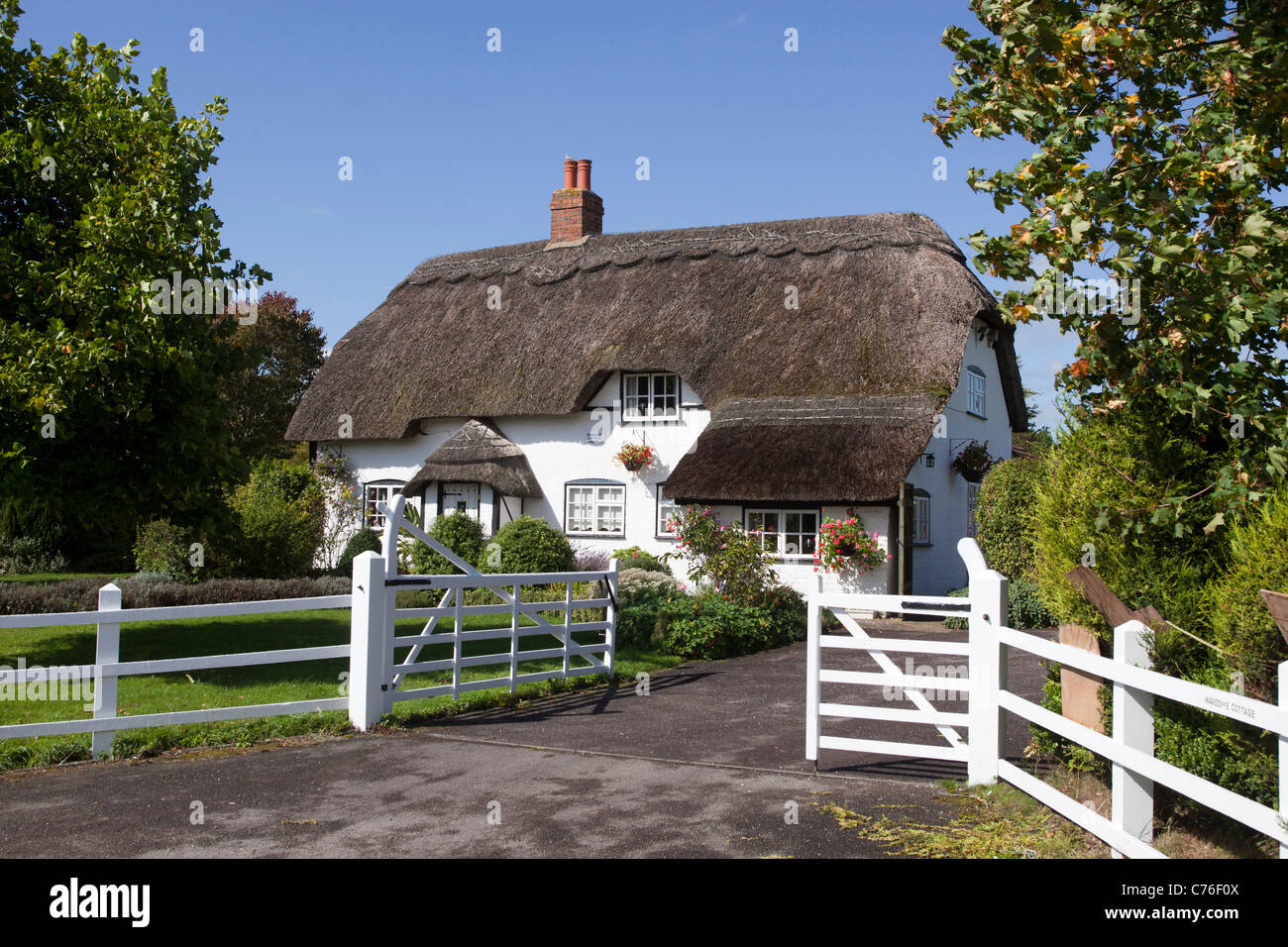 Picturesque Thatched Cottage Allington near Devizes in Wiltshire Stock ...