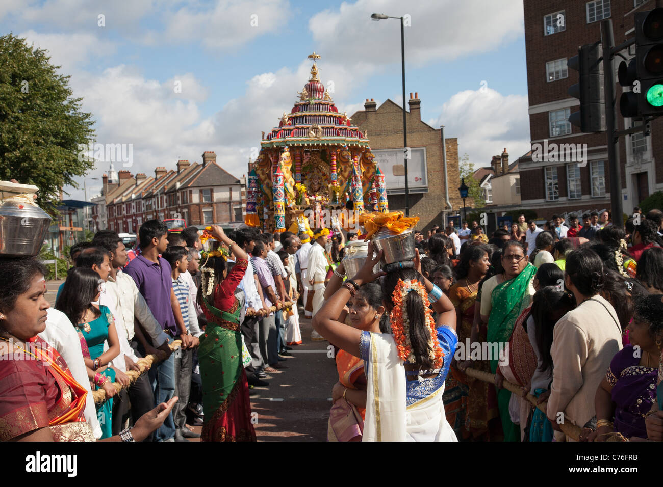 Annual Chariot Festival, Tamil community Tooting, Figs Marsh, London ...