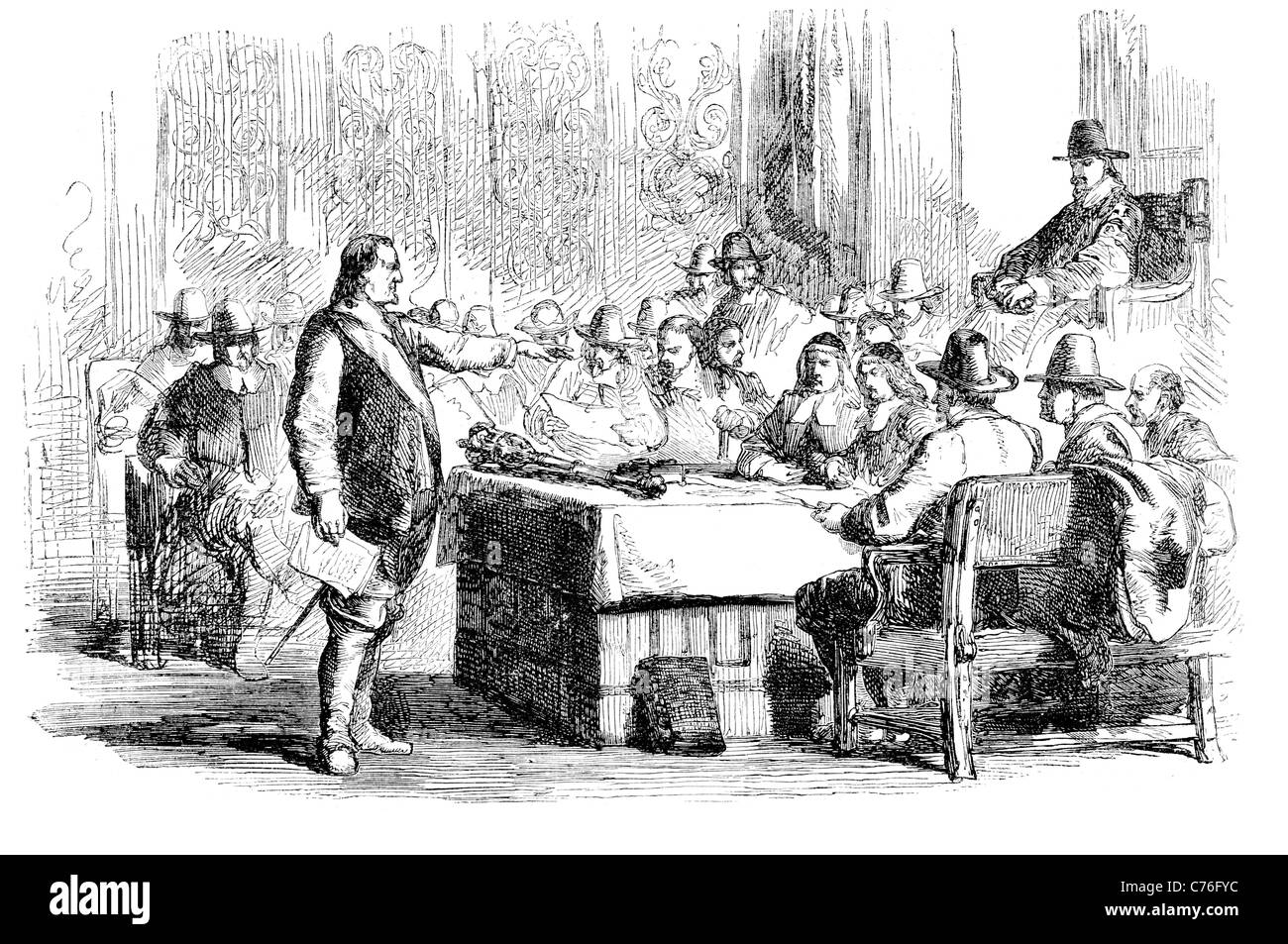 Oliver Cromwell English military political leader monarchy republican ...