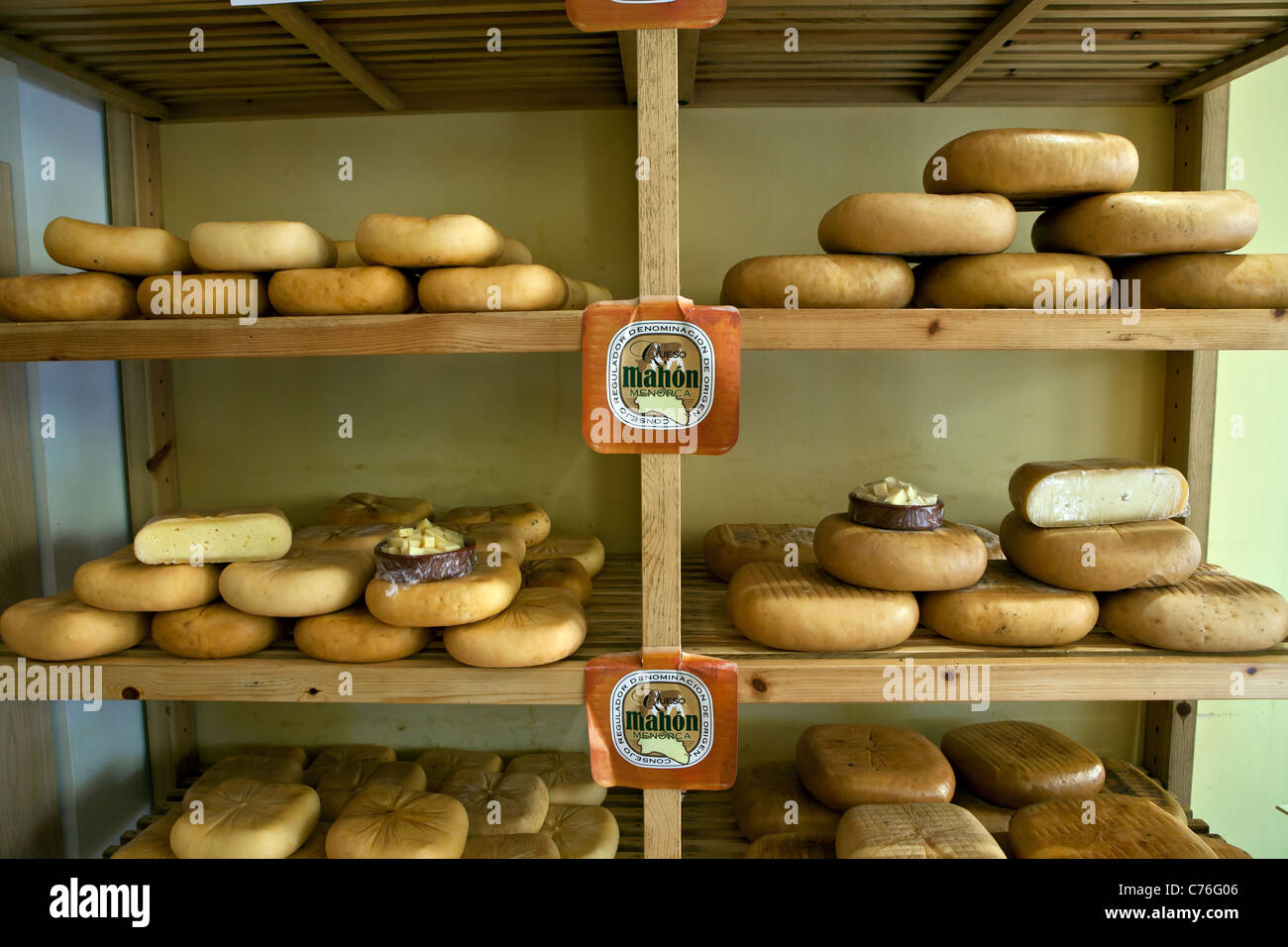 Mahon Cheese, Menorca Stock Photo - Alamy