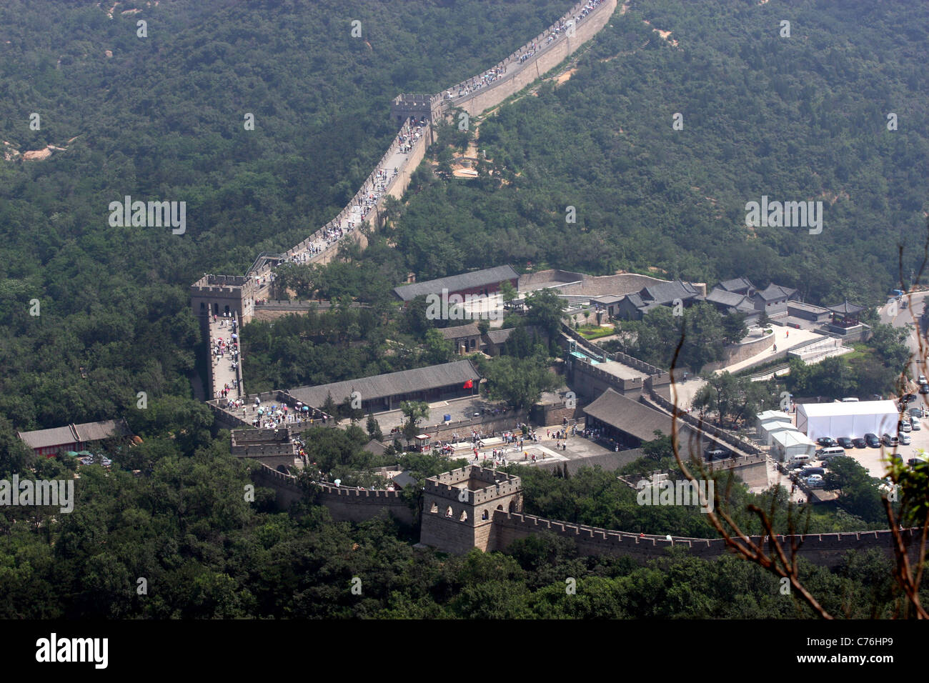 The Great Wall of China at Badaling in the vicinity of the entrance ...