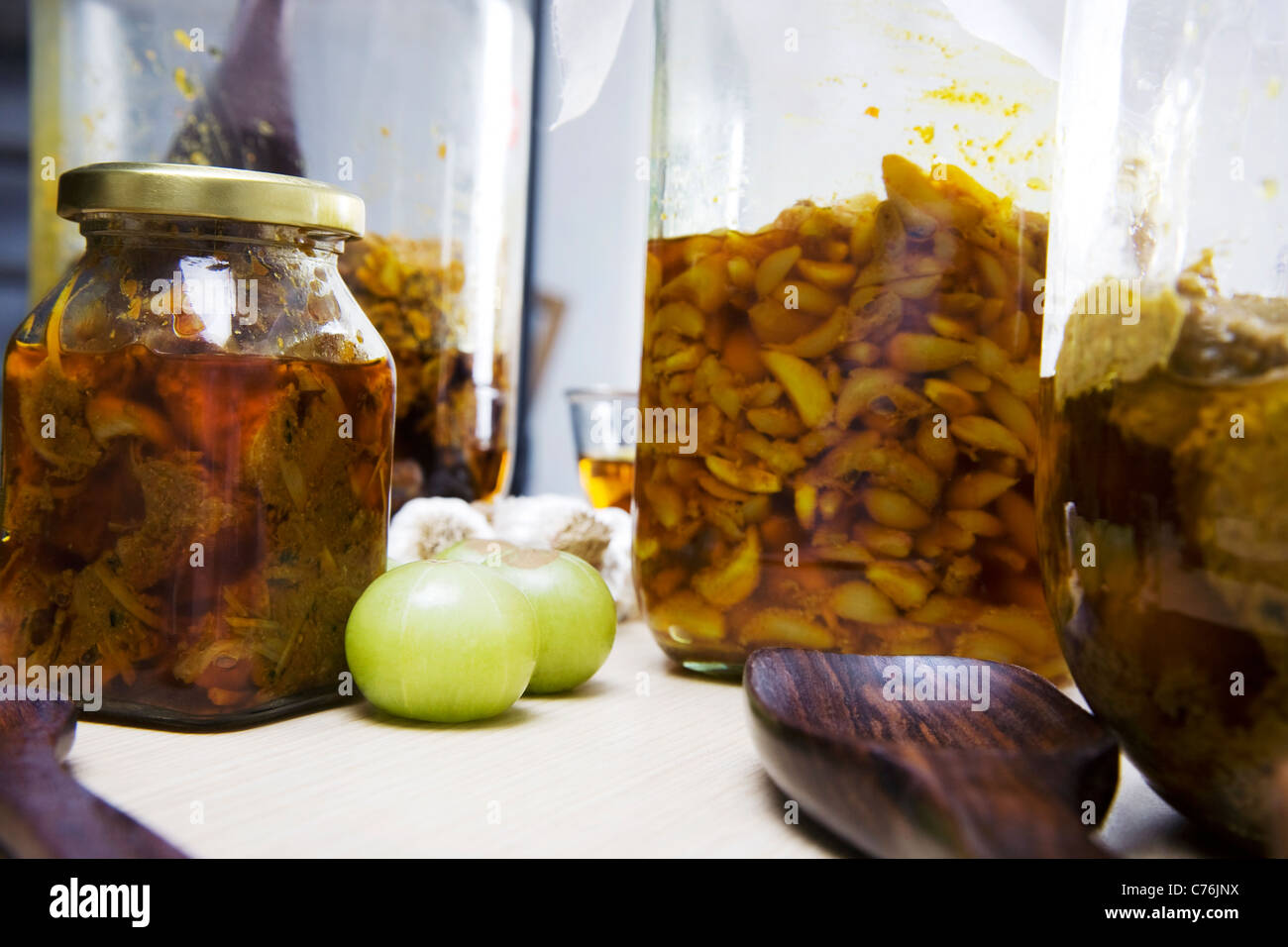 Jars filled with pickle Stock Photo - Alamy