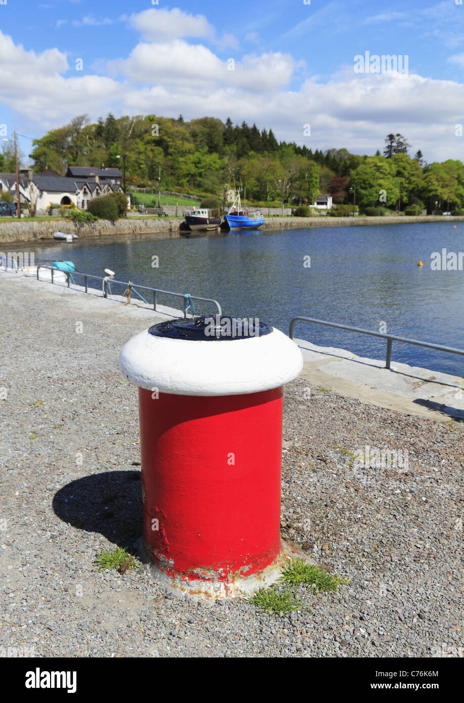 The small quay at Kenmare Harbor in county Kerry, Republic of Ireland ...