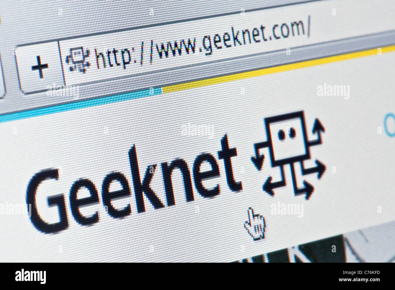 Close up of the Geeknet logo as seen on its website. (Editorial use only: ­print, TV, e-book and ...