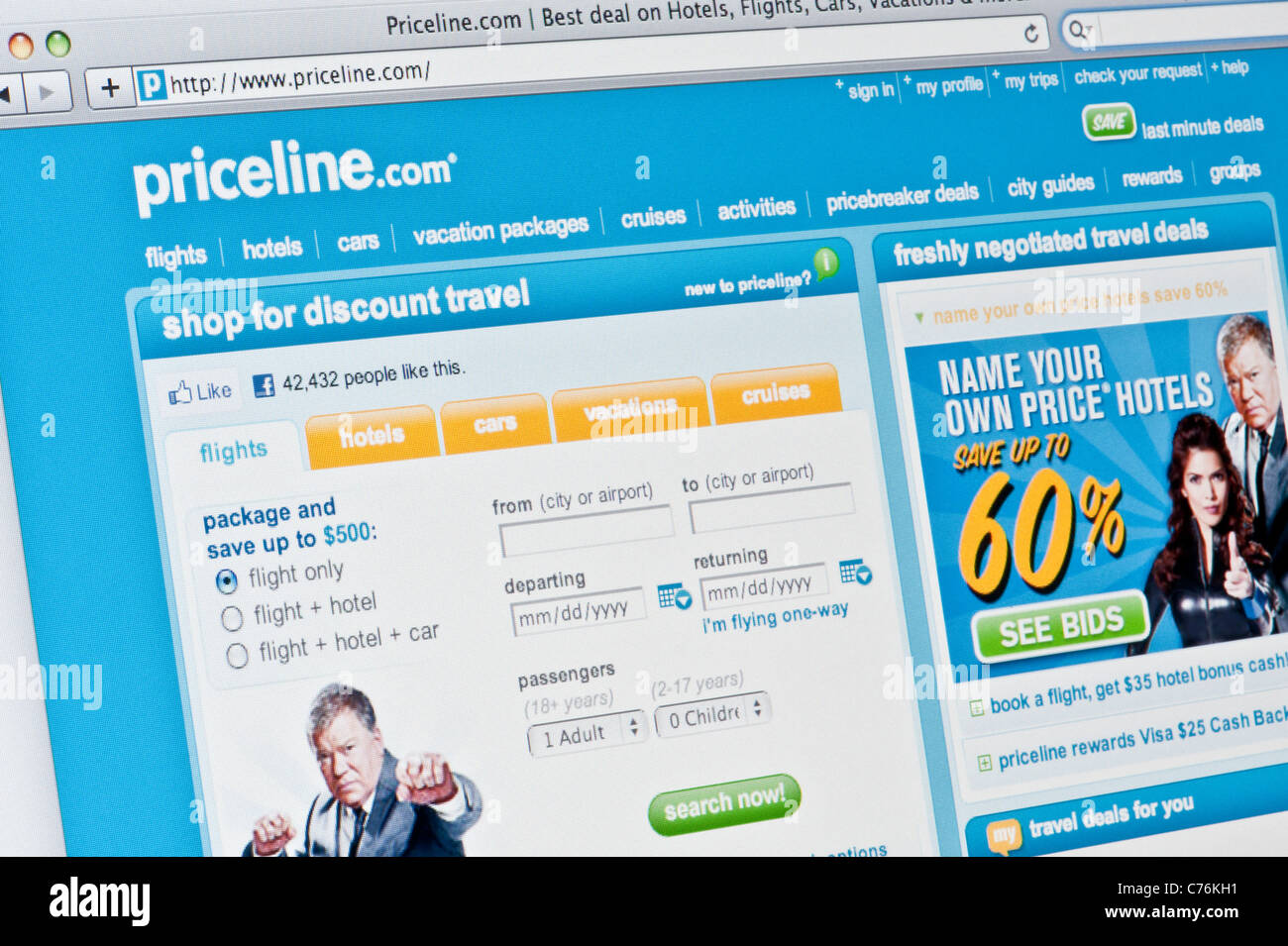 Priceline website screen cursor hi-res stock photography and images - Alamy